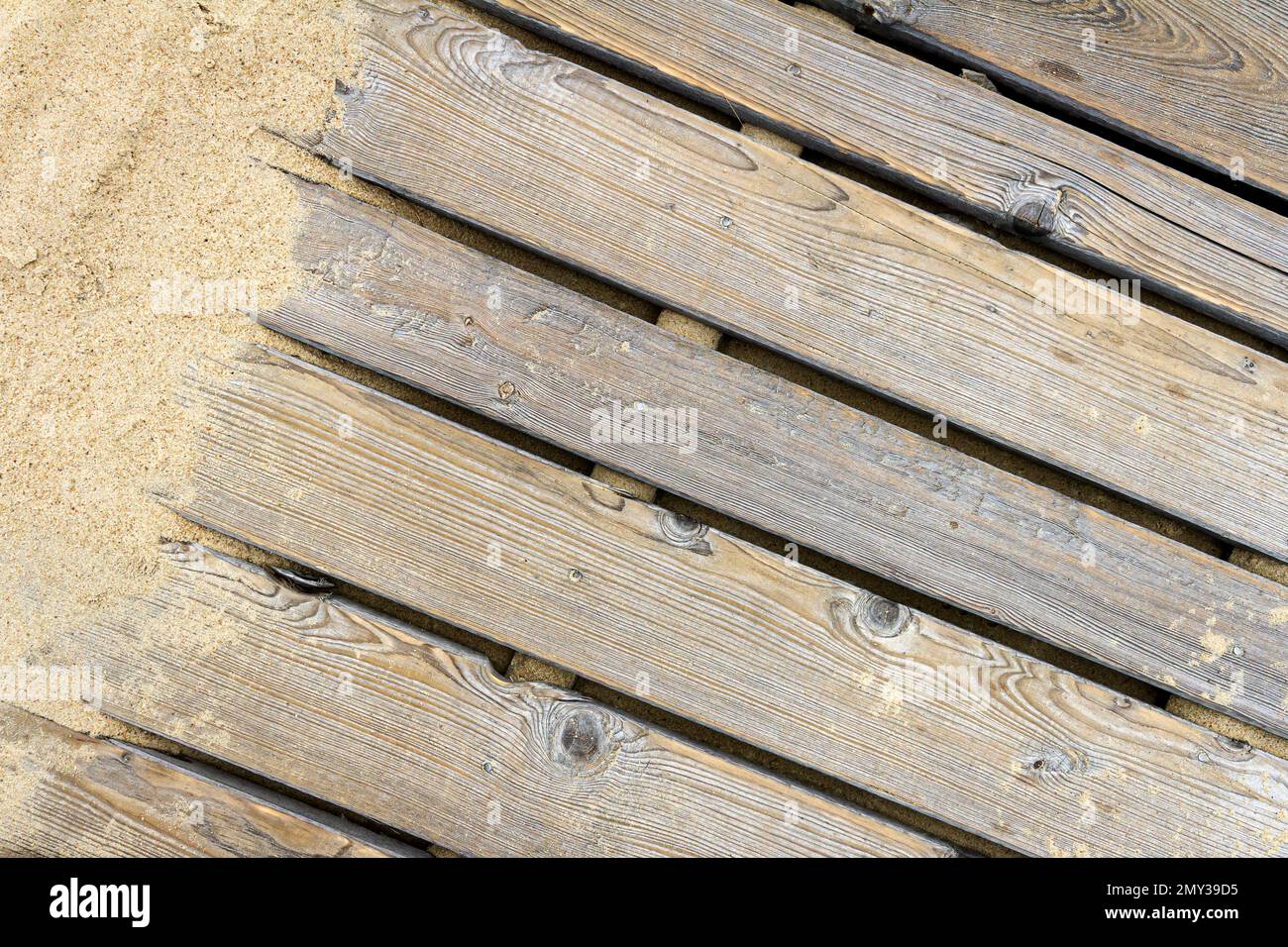 Wood and beach sand background Stock Photo - Alamy
