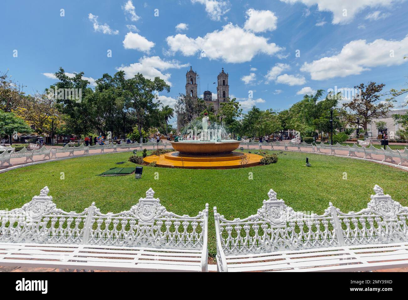 Francisco Cantón Rosado Park, Valladolid, Yucatan, Mexico Stock Photo ...