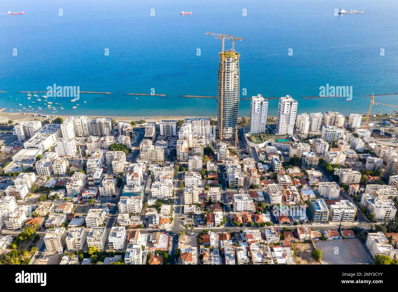 Aerial view of Limassol cityscape. Cyprus Stock Photo - Alamy