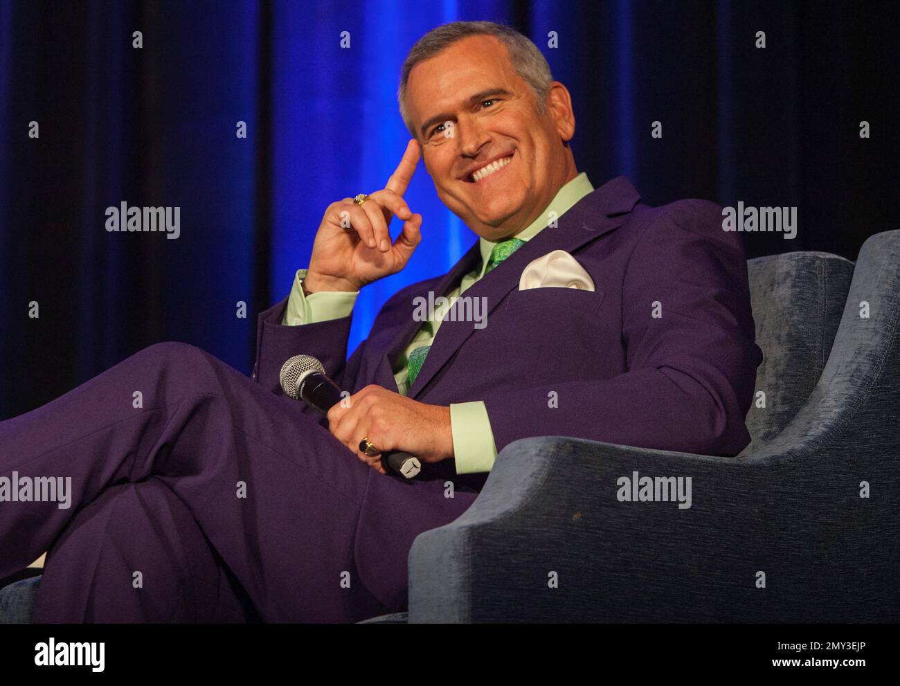 Bruce Campbell appears during the panel of “Don’t Breathe” at Wizard ...