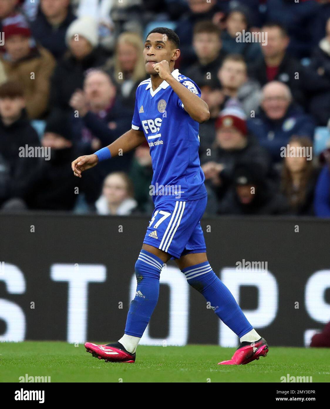 Leicester City's Tete celebrates scoring his sides third goal during ...