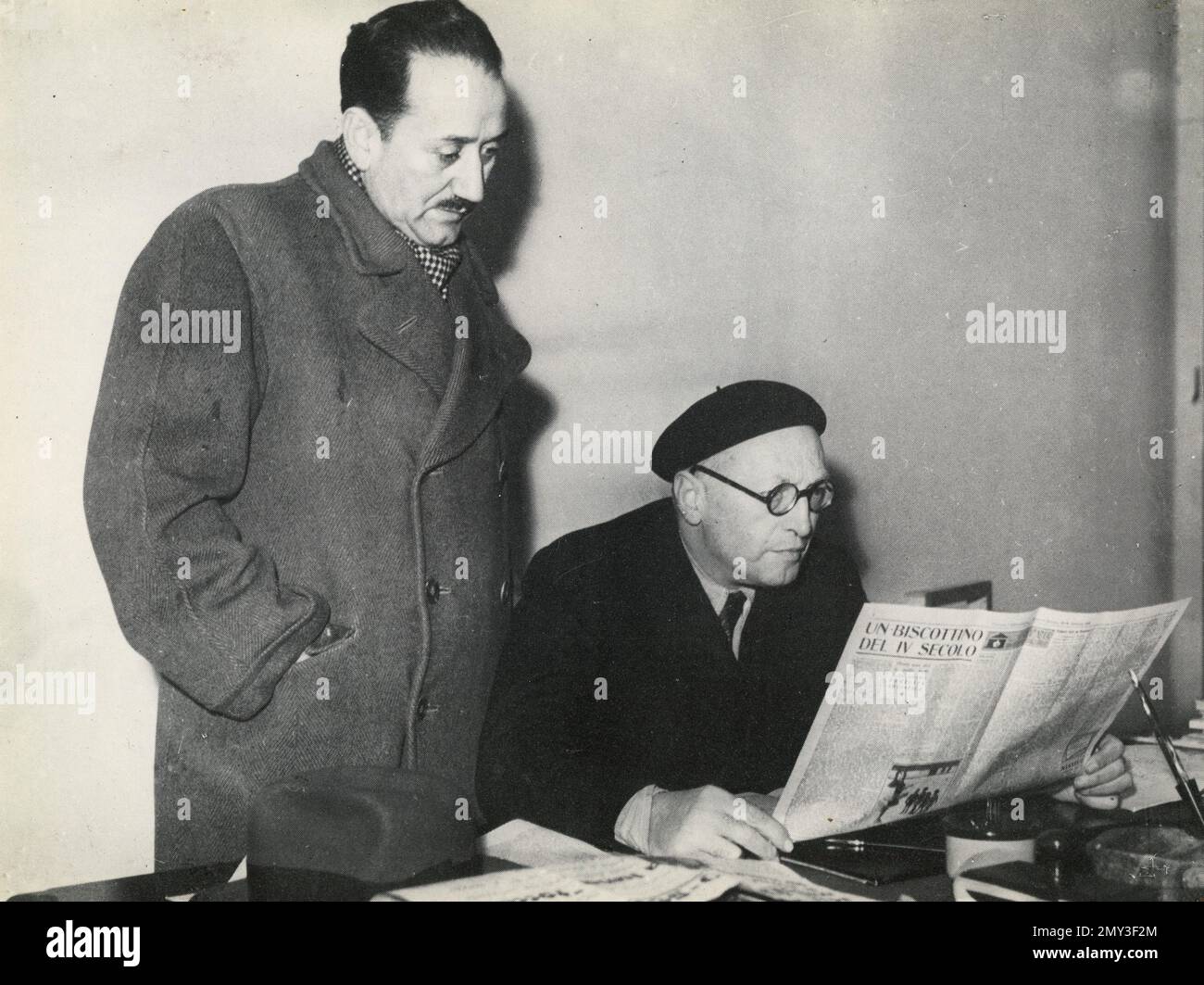 Italian politician and novelist Ignazio Silone (left) and politician ...