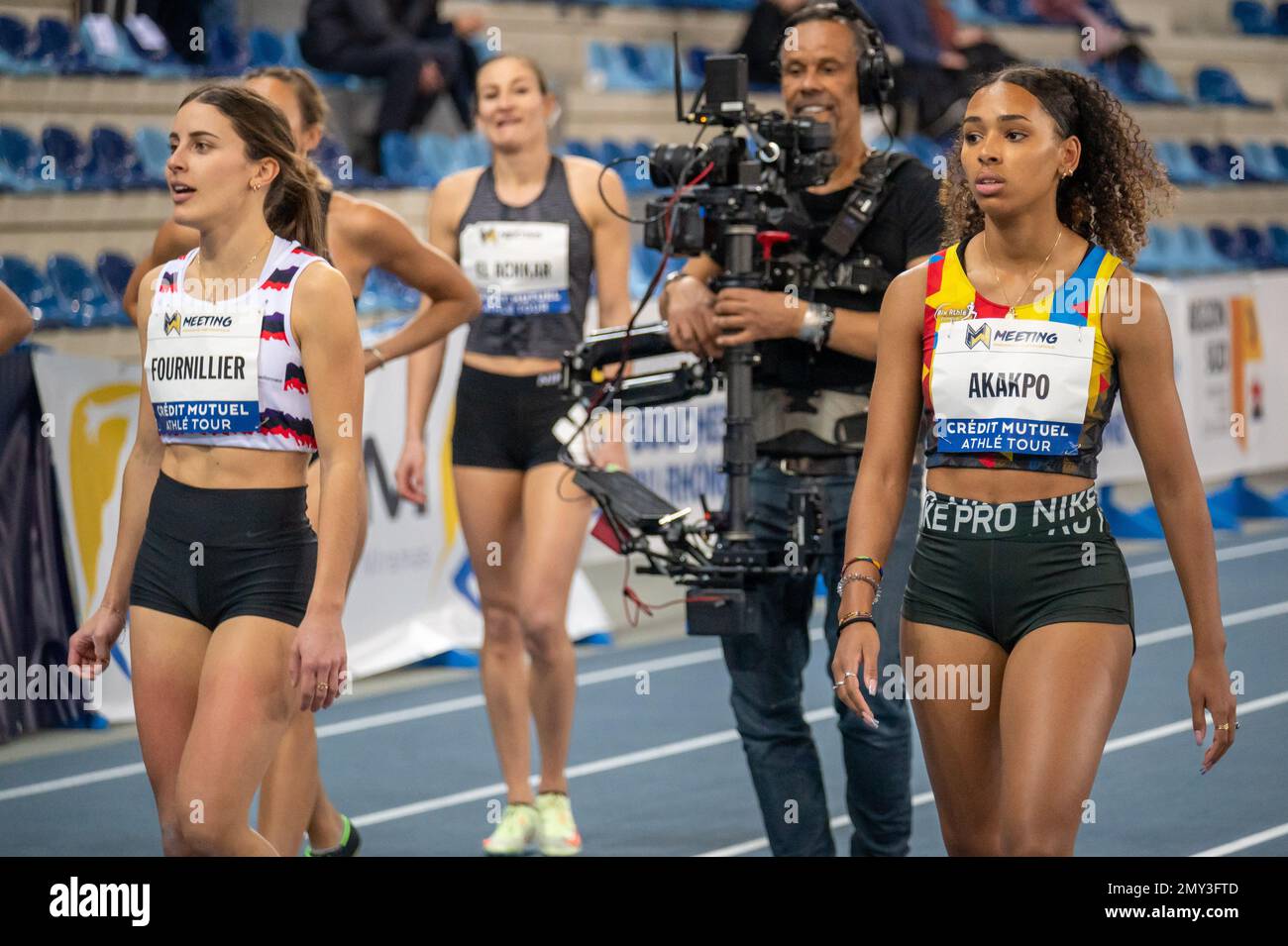 Naomi Akakpo and Anais Fourniller during the Meeting Miramas Metropole ...