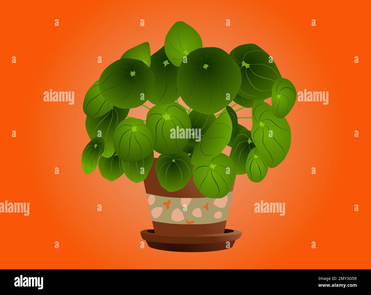 Green potted plant isolated Stock Vector Images - Alamy