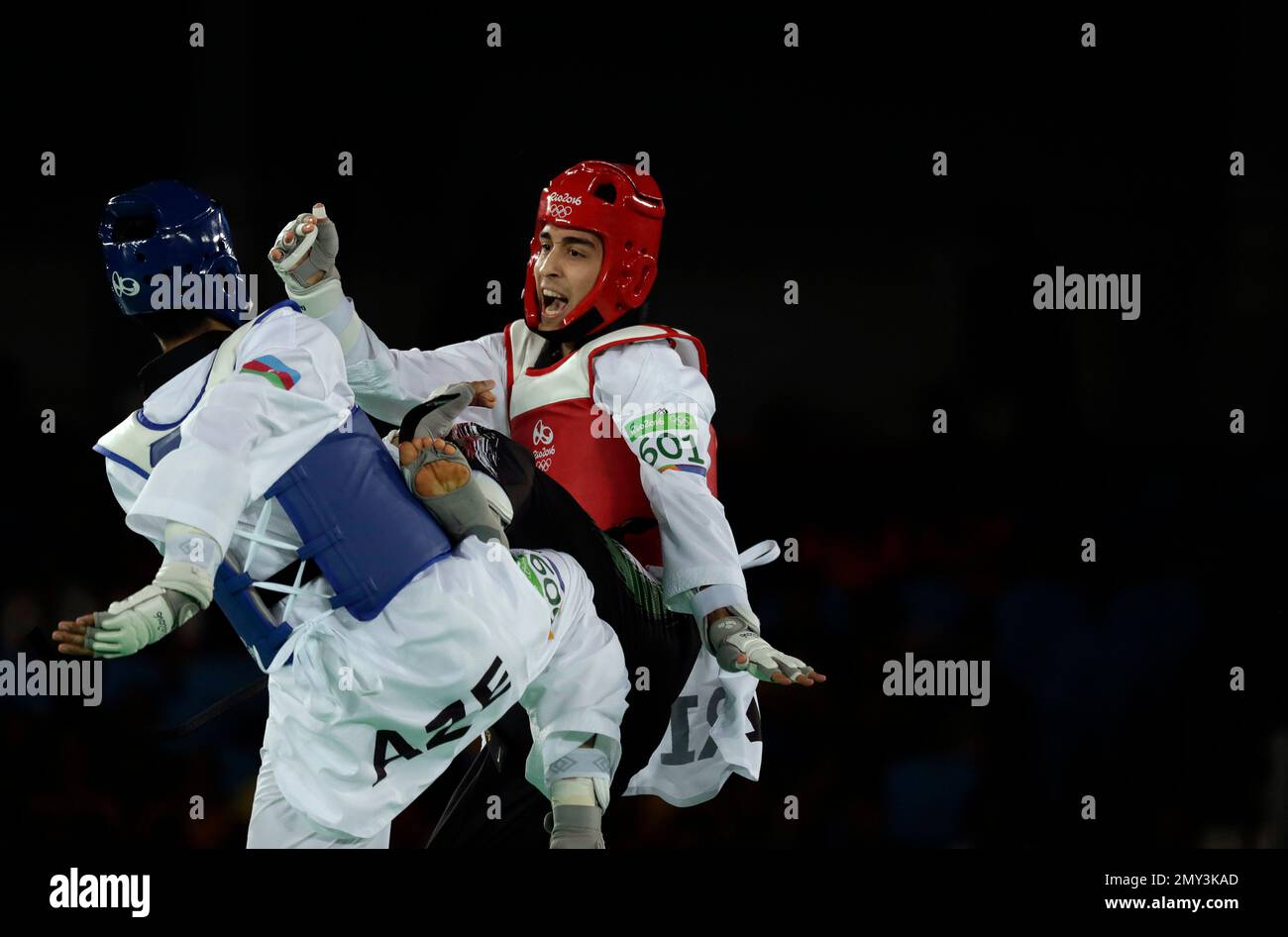 Milad Beigi Harchegani of Azerbaijan, left, and Mahdi Khodabakhshi of ...