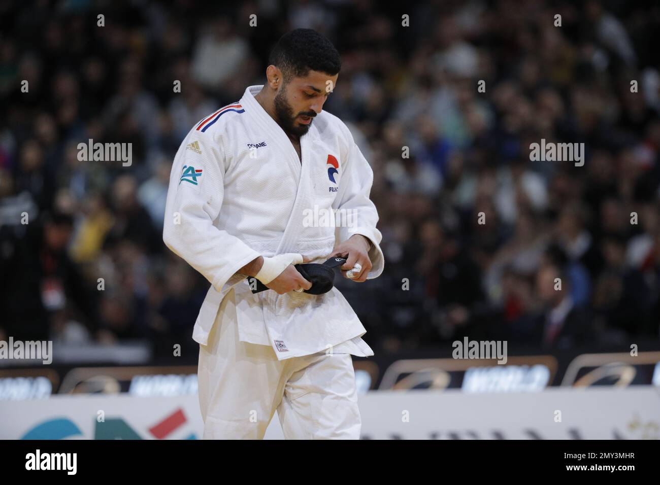 Walide Khyar (FRA) FLAM 91) competed in Men -66kg category lost against ...