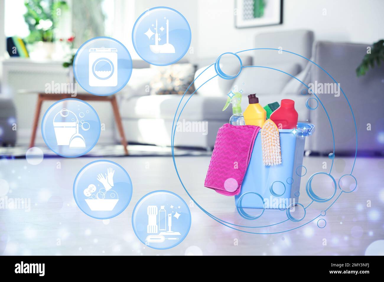 Cleaning domestic hygiene icons hi-res stock photography and images - Alamy