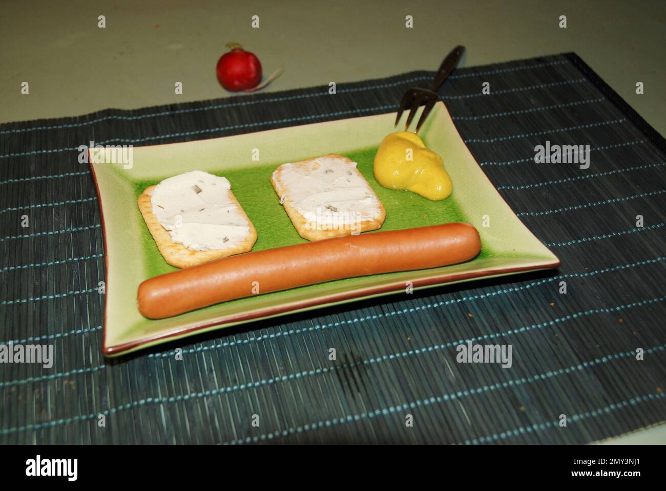 a small snack, a wiener sausage Stock Photo - Alamy