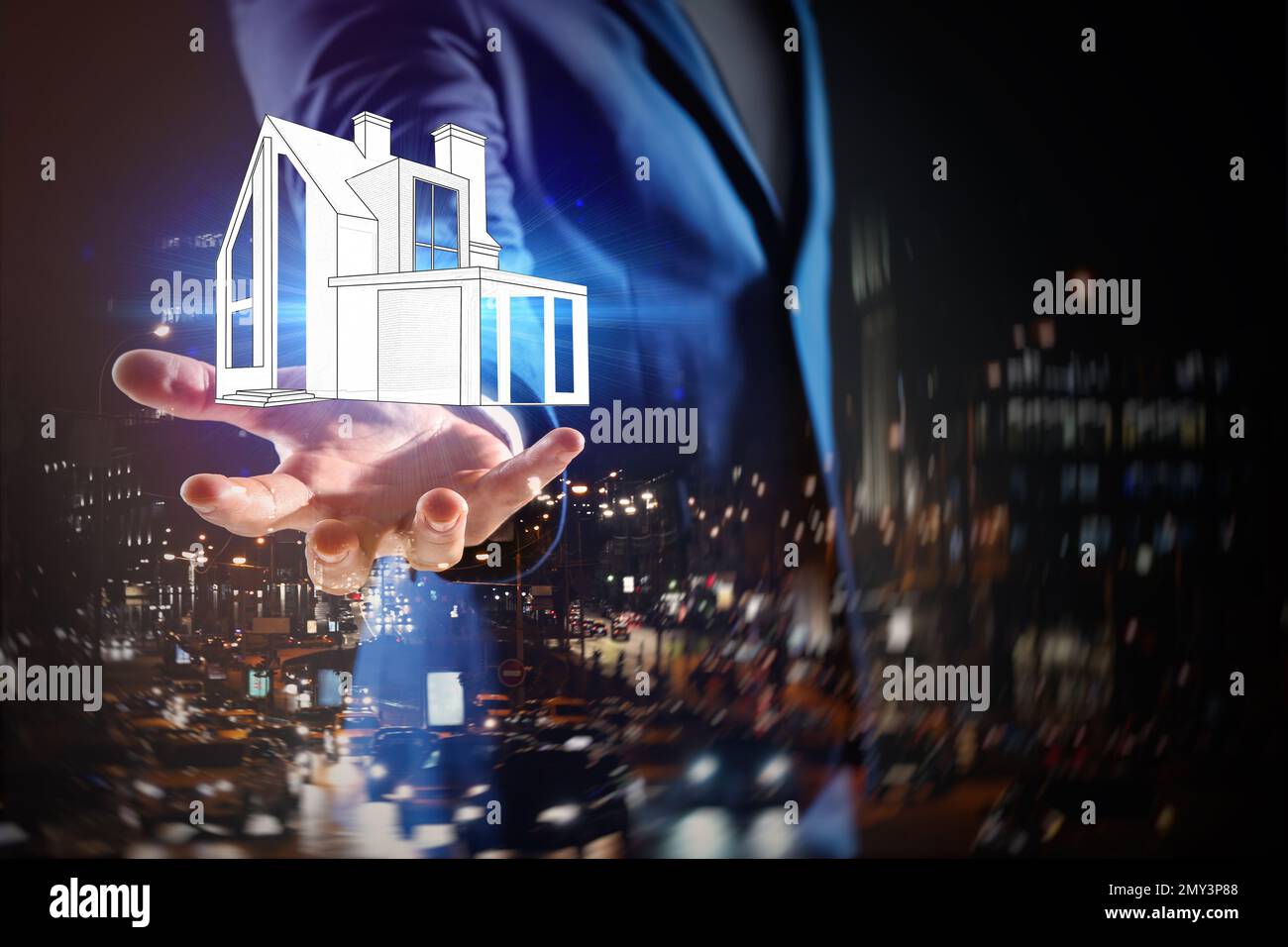 Care home building night hi-res stock photography and images - Alamy