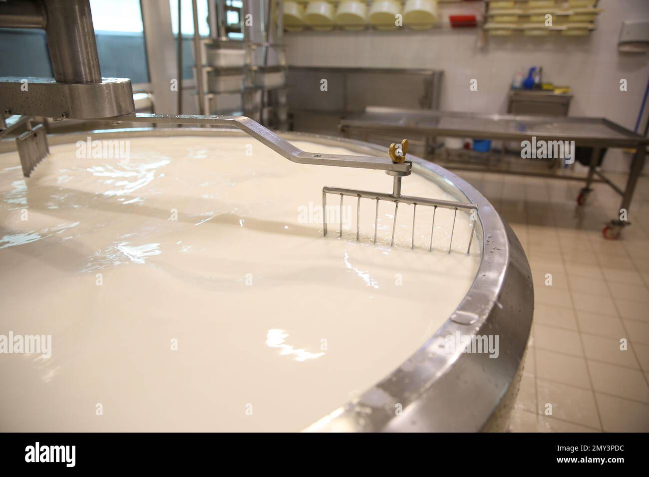 Cheese factory mixing vat hi-res stock photography and images - Alamy