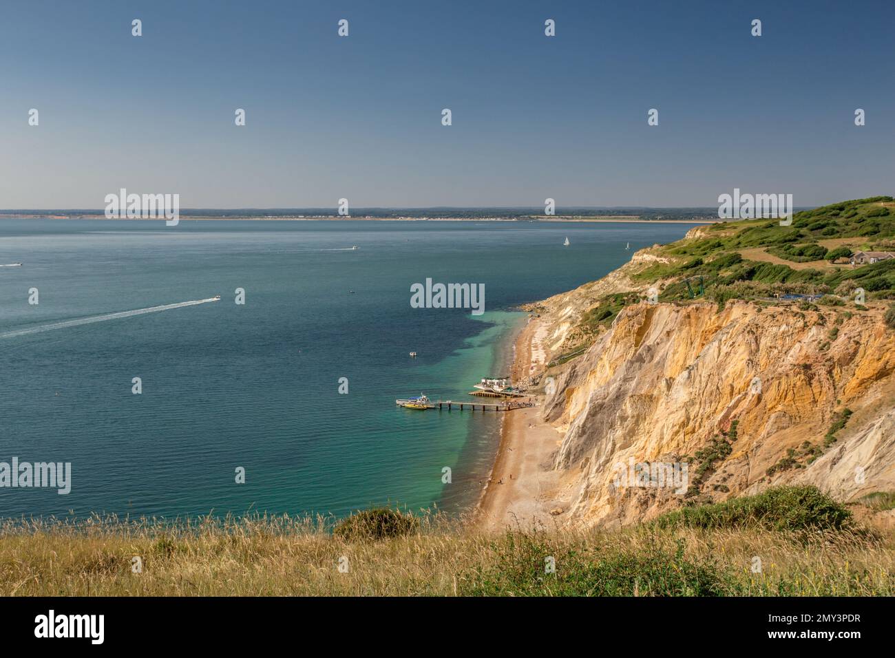 Late summer evening at the Needles.Beautiful landscape from The Needles ...