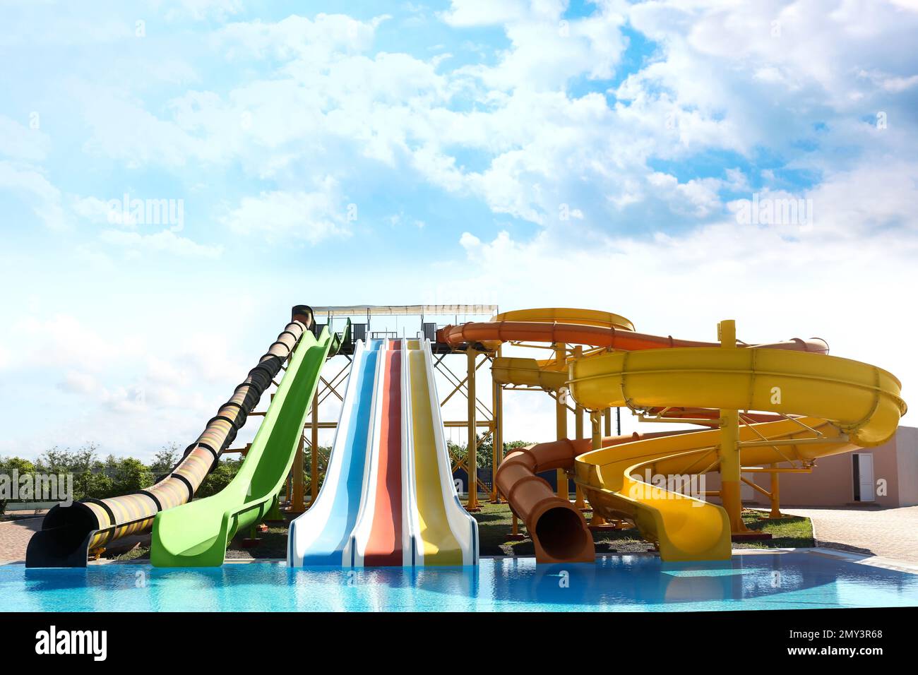 Active rest water park slides hi-res stock photography and images - Alamy