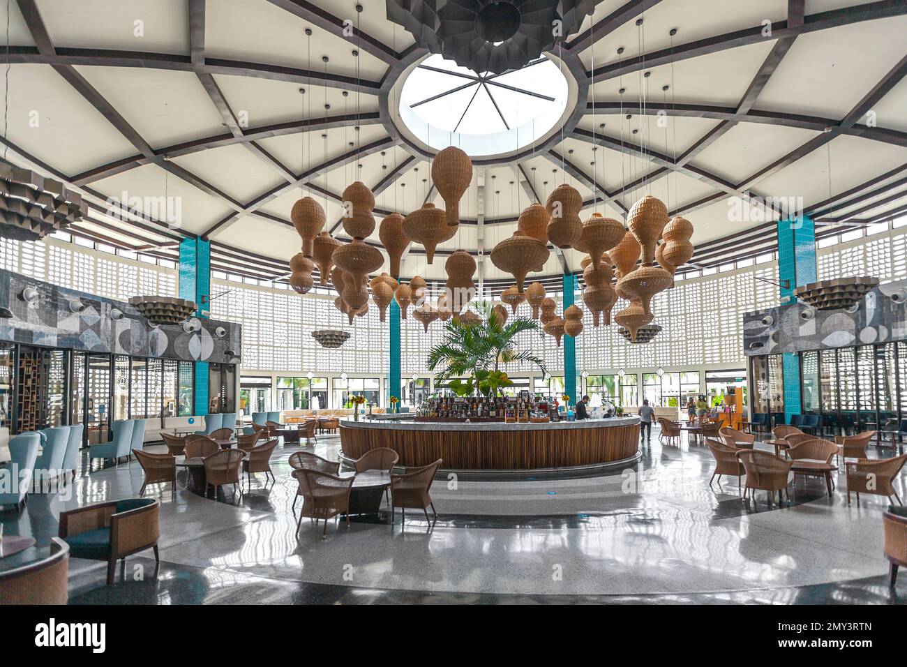 Entrance lobby and bar at the Ocean Riviera Paradise all-inclusive ...