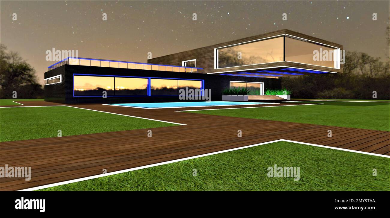 Contemporary design of the house managed by a team of the skilled ...