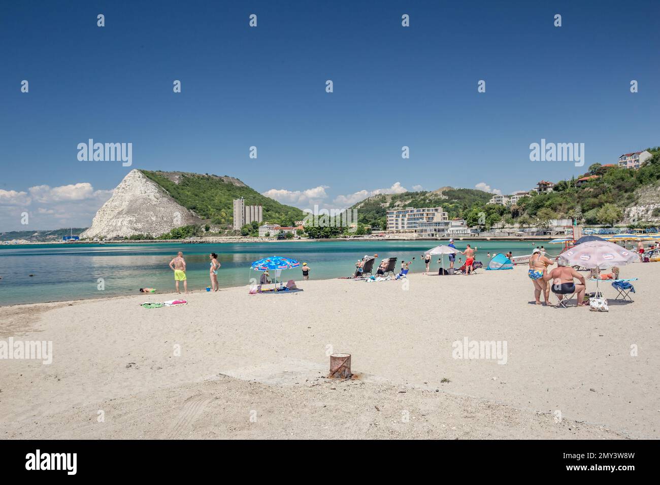 Aerial view of the Bolata beach in Bulgaria.Bolata is a small cove and ...