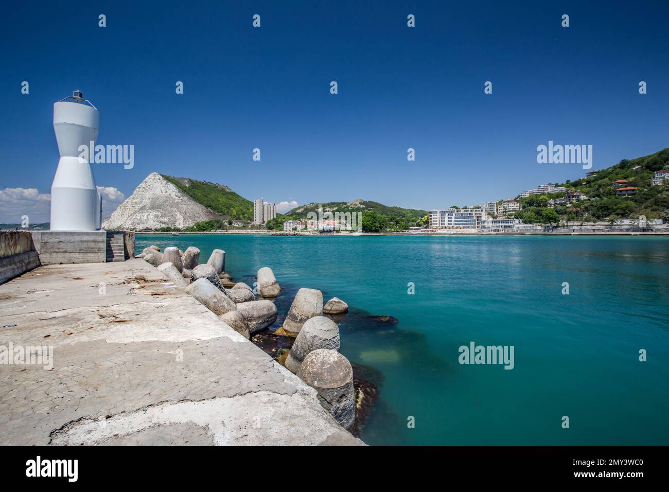 Aerial view of the Bolata beach in Bulgaria.Bolata is a small cove and ...