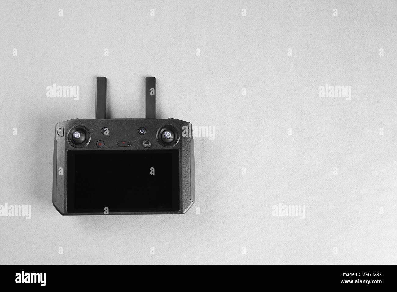 New modern drone controller on white background, top view Stock Photo ...