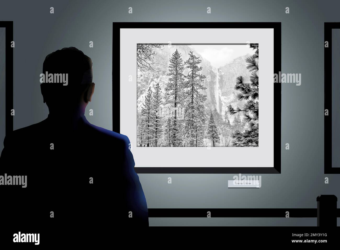 Old man viewing modern art hi-res stock photography and images - Alamy