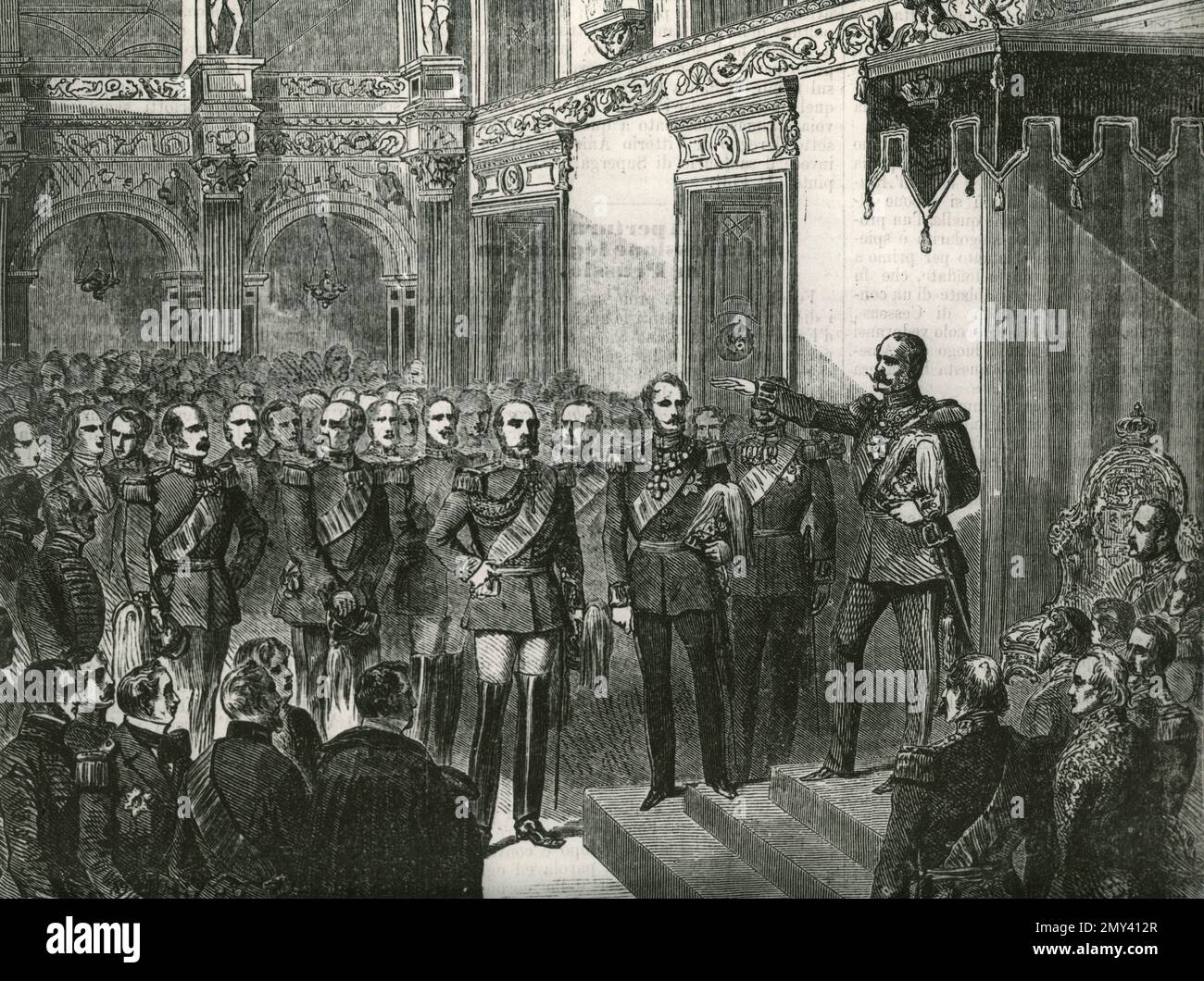 Opening of the legislative session in Prussia in the presence of King ...