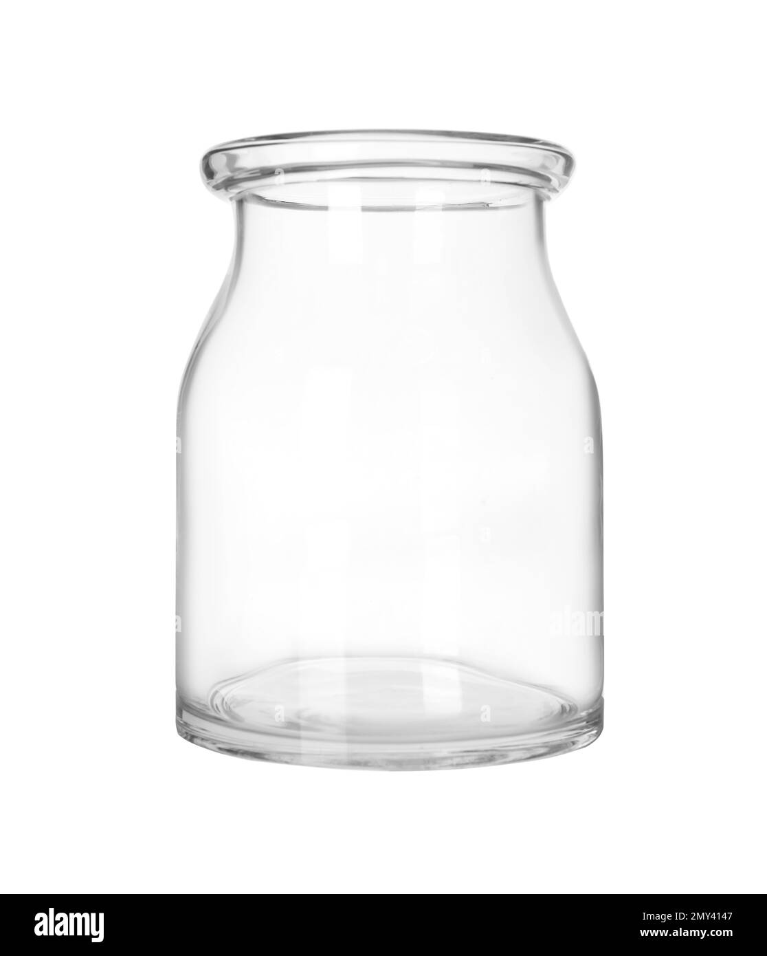 Stylish empty glass vase isolated on white Stock Photo - Alamy
