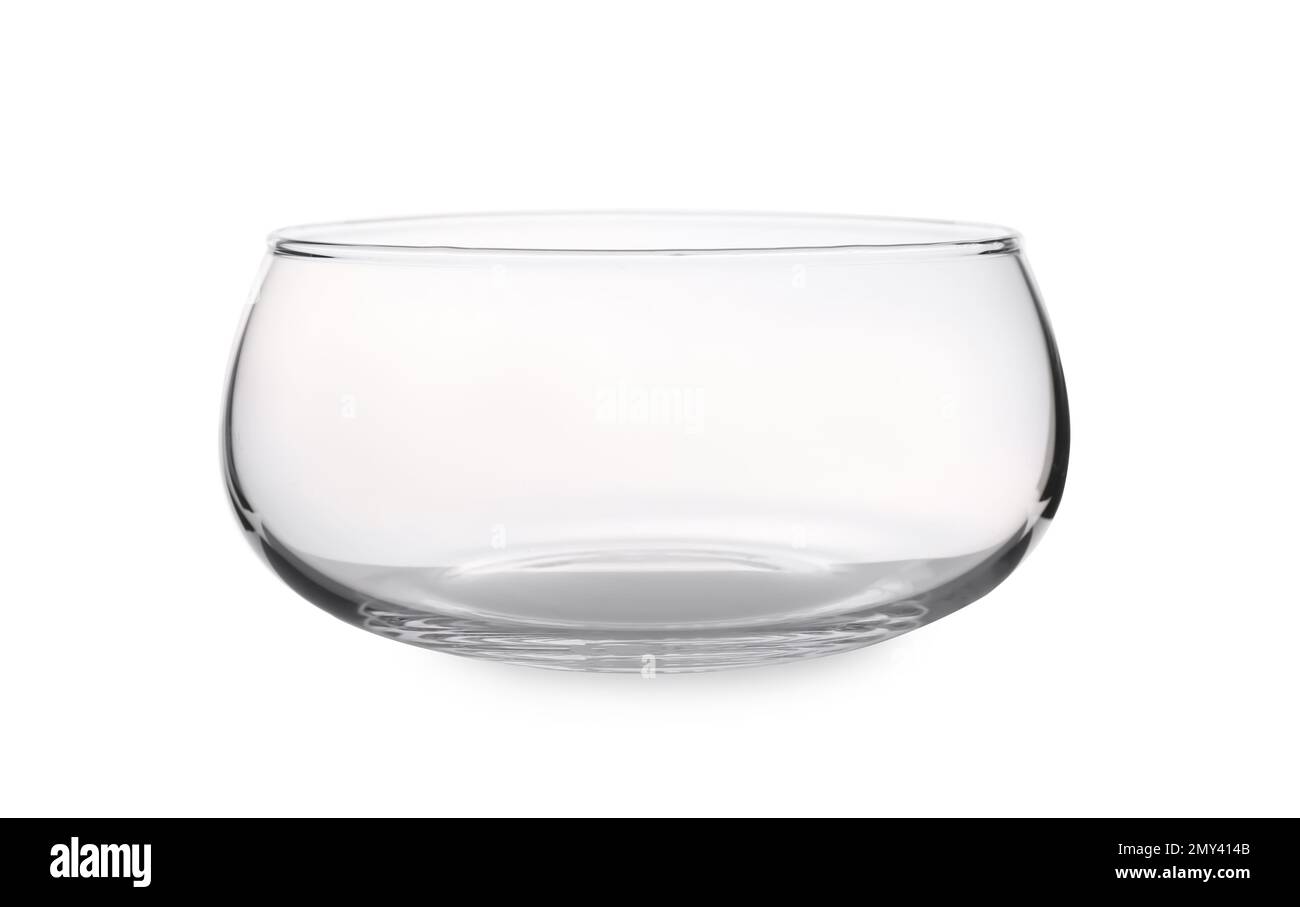 Stylish empty glass vase isolated on white Stock Photo - Alamy