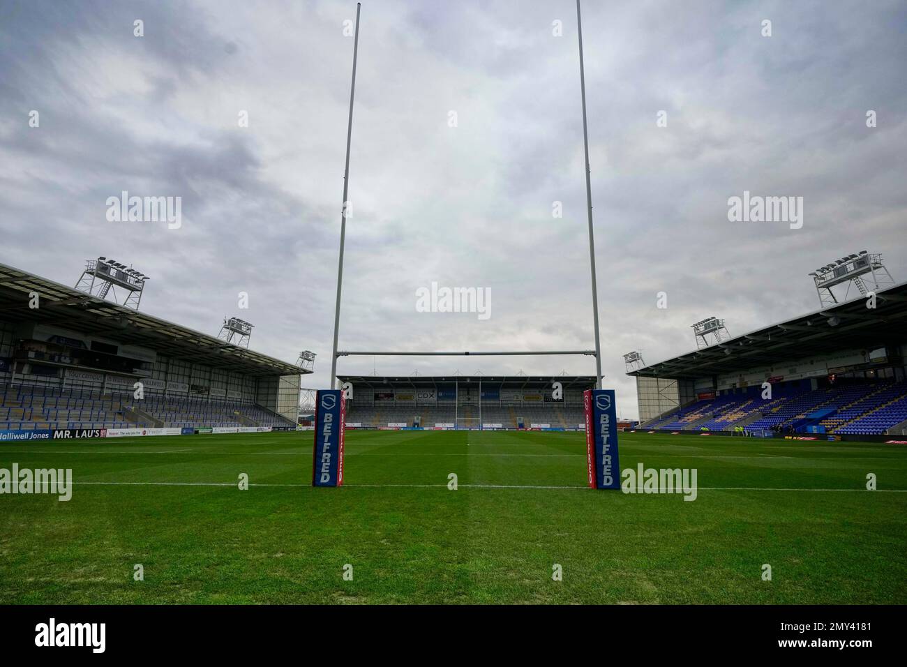 General view of the Halliwell Jones Stadium before the Rugby League Ben ...