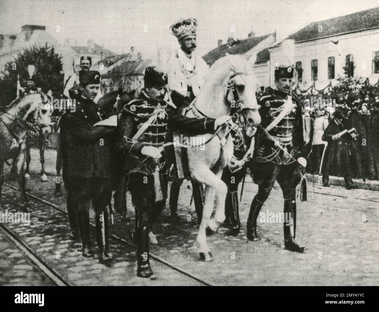 King of Serbia Peter I soon after the coronation ceremony, Belgrade ...