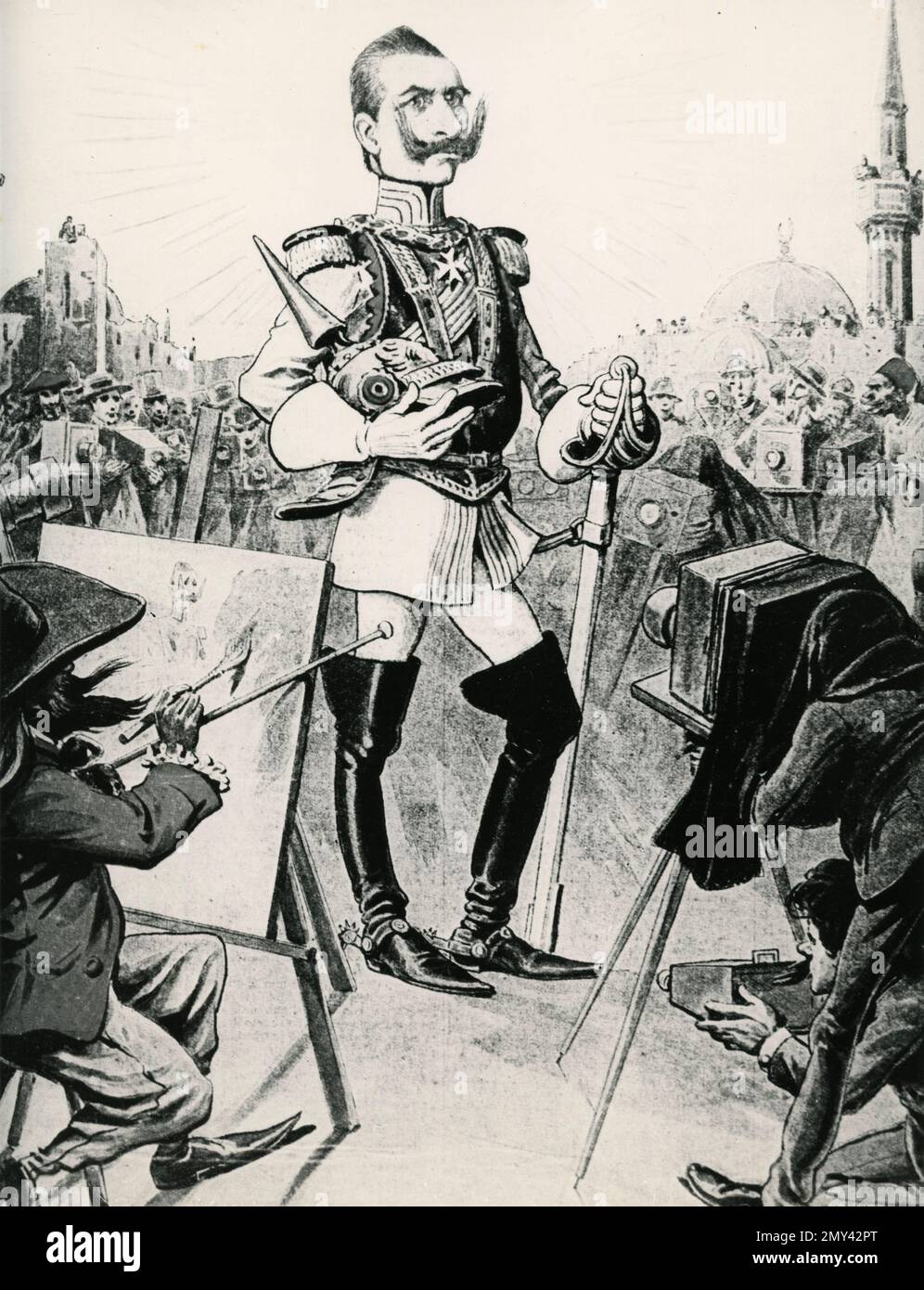 German Emperor Wilhelm II painted and photographed during his trip to ...