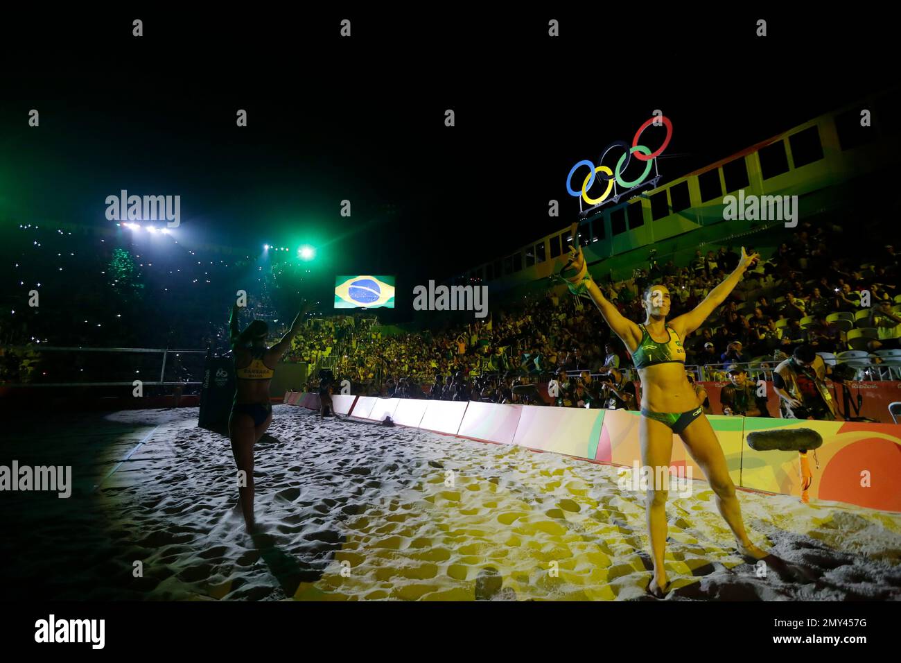 Brazil's Agatha Bednarczuk, right, and teammate Barbara Seixas de ...
