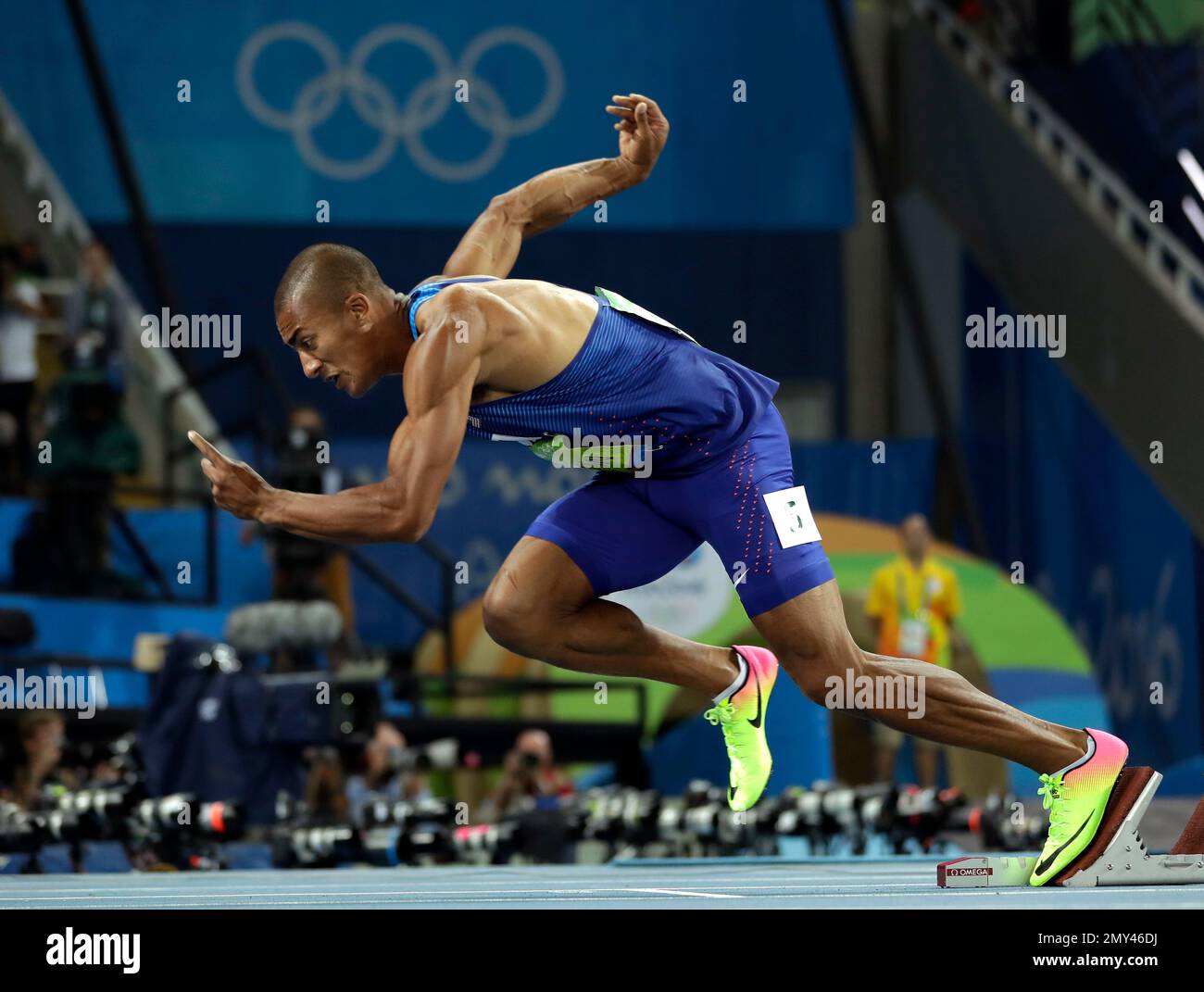 United States' Ashton Eaton starts a 400-meter heat of the decathlon ... United States' Ashton Eaton starts a 400-meter heat of the decathlon ...