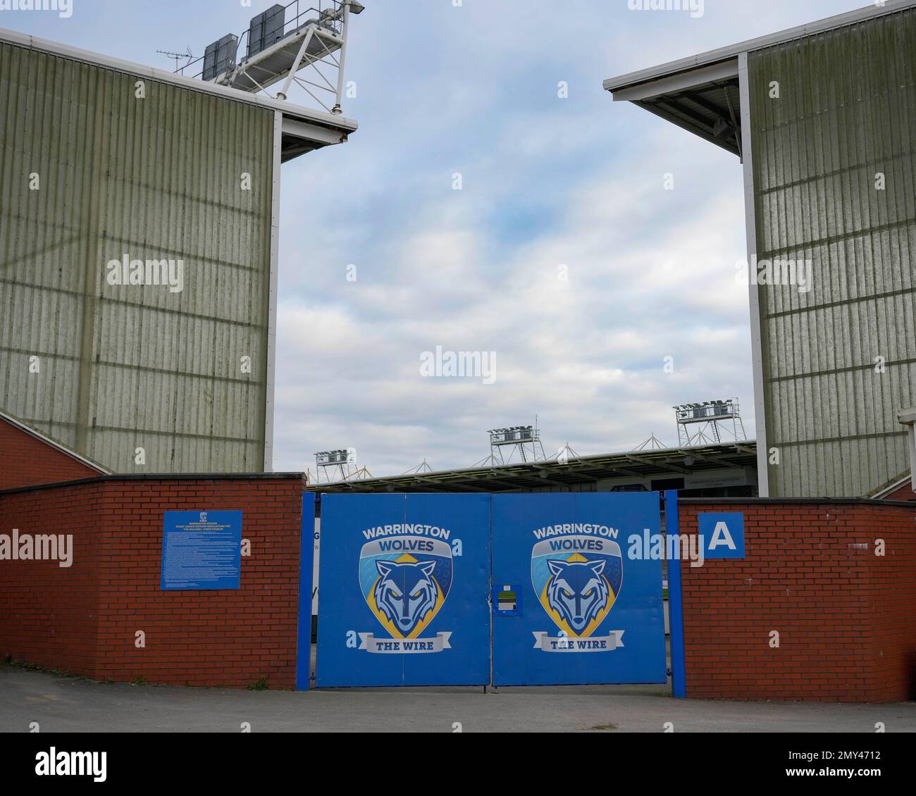 General view of the Halliwell Jones Stadium before the Rugby League Ben ...