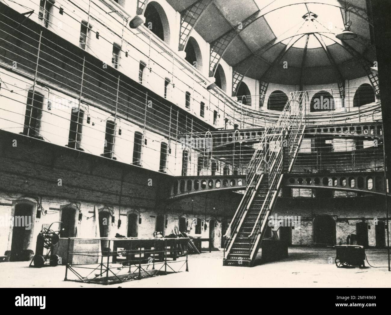 View of the inside of Kilmainham Gaol prison, Dublin, Ireland 1800s ...