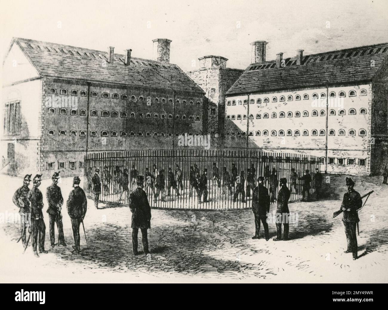 Segregation of the Fenians inside the Mountjoy Prison, Dublin, Ireland ...