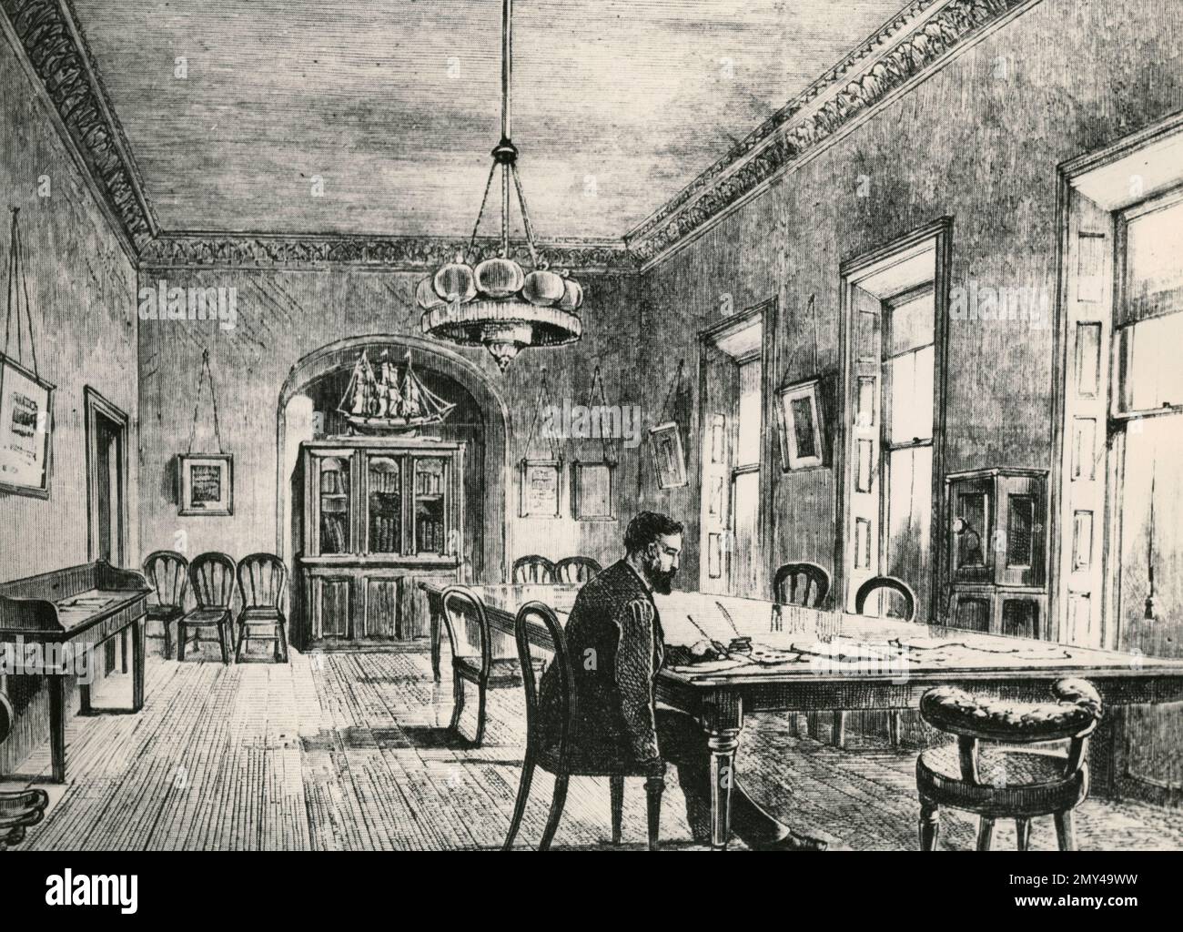 Irish republican activist Michael Davitt in the Committee Room of the ...
