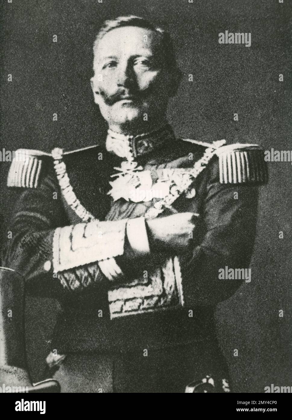 Portrait of German Emperor Wilhelm II, King of Prussia, 1890s Stock ...