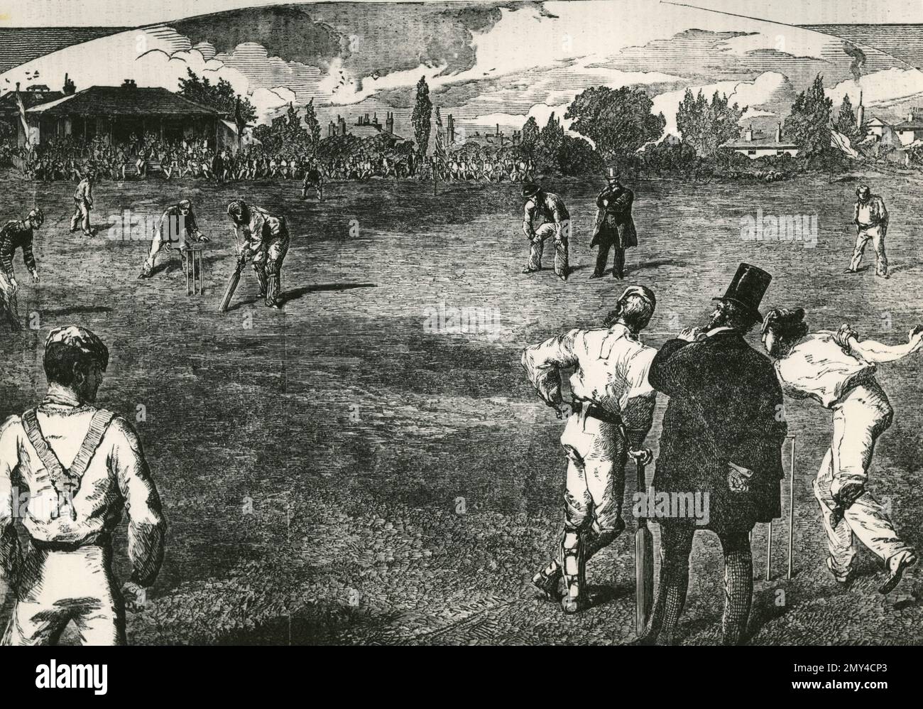 Cricket players in London, England 1865 Stock Photo - Alamy
