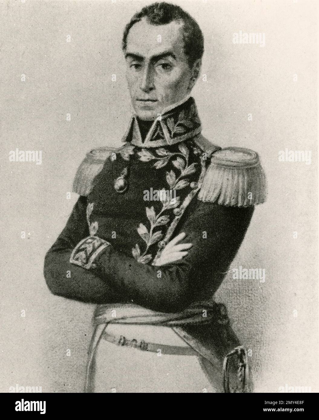 Portrait of Venezuelan military and political leader Simon Bolivar ...