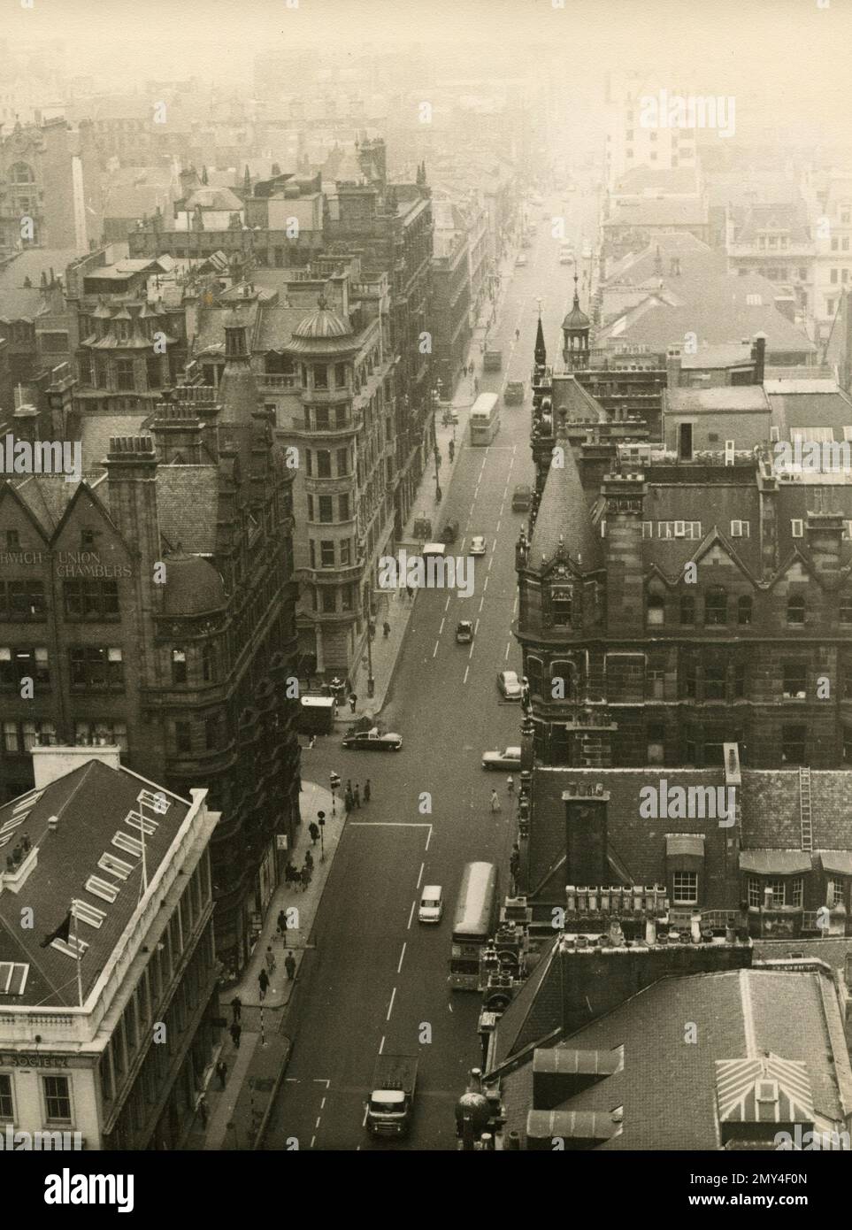 Bird-eye view of Hope Street, Liverpool, England 1950s Stock Photo - Alamy