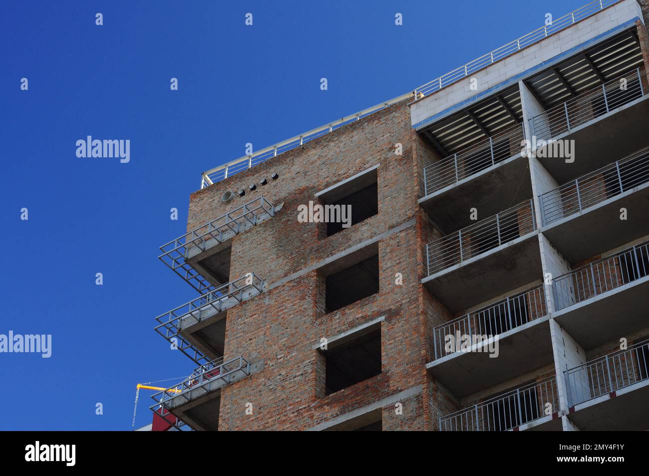 Residential multi-storey building under construction, a fragment of the ...