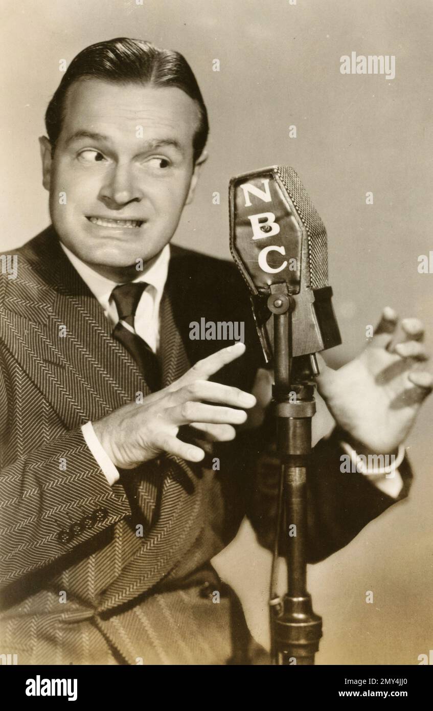 British-American film and stage actor Bob Hope, USA 1940s Stock Photo ...