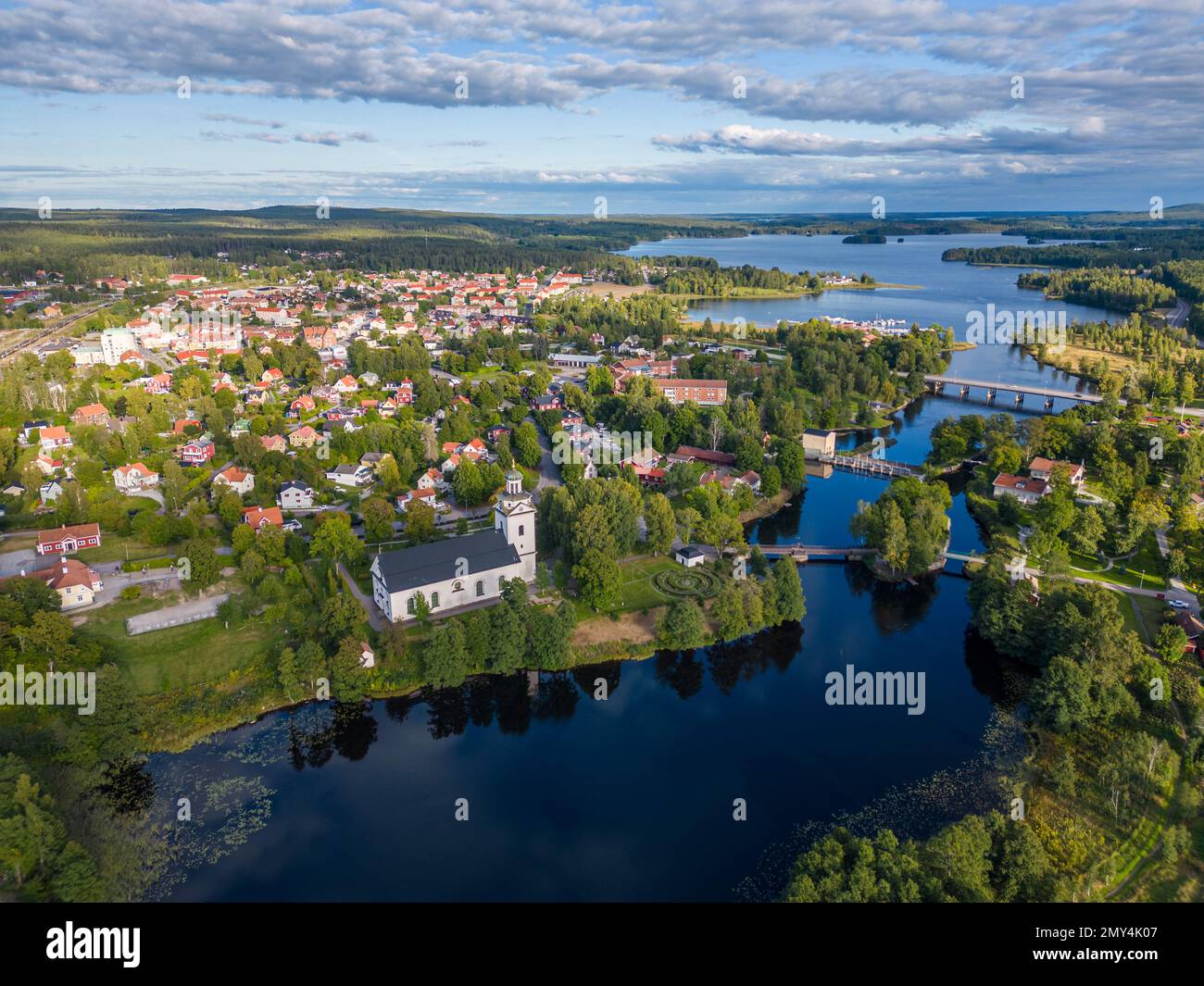 Lake Kratten and Västanfors area in Fagersta, Sweden Stock Photo - Alamy