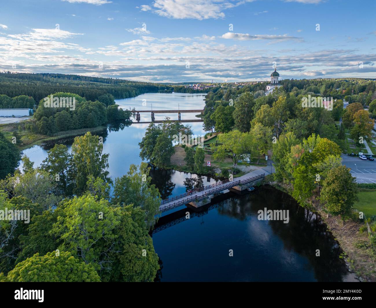 Lake Kratten and Västanfors area in Fagersta, Sweden Stock Photo - Alamy