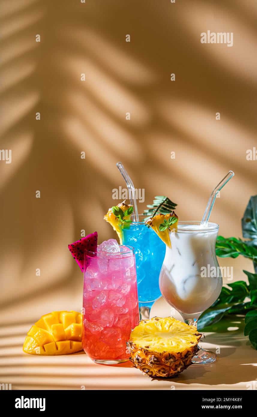 Set of classic alcohol cocktails Stock Photo - Alamy