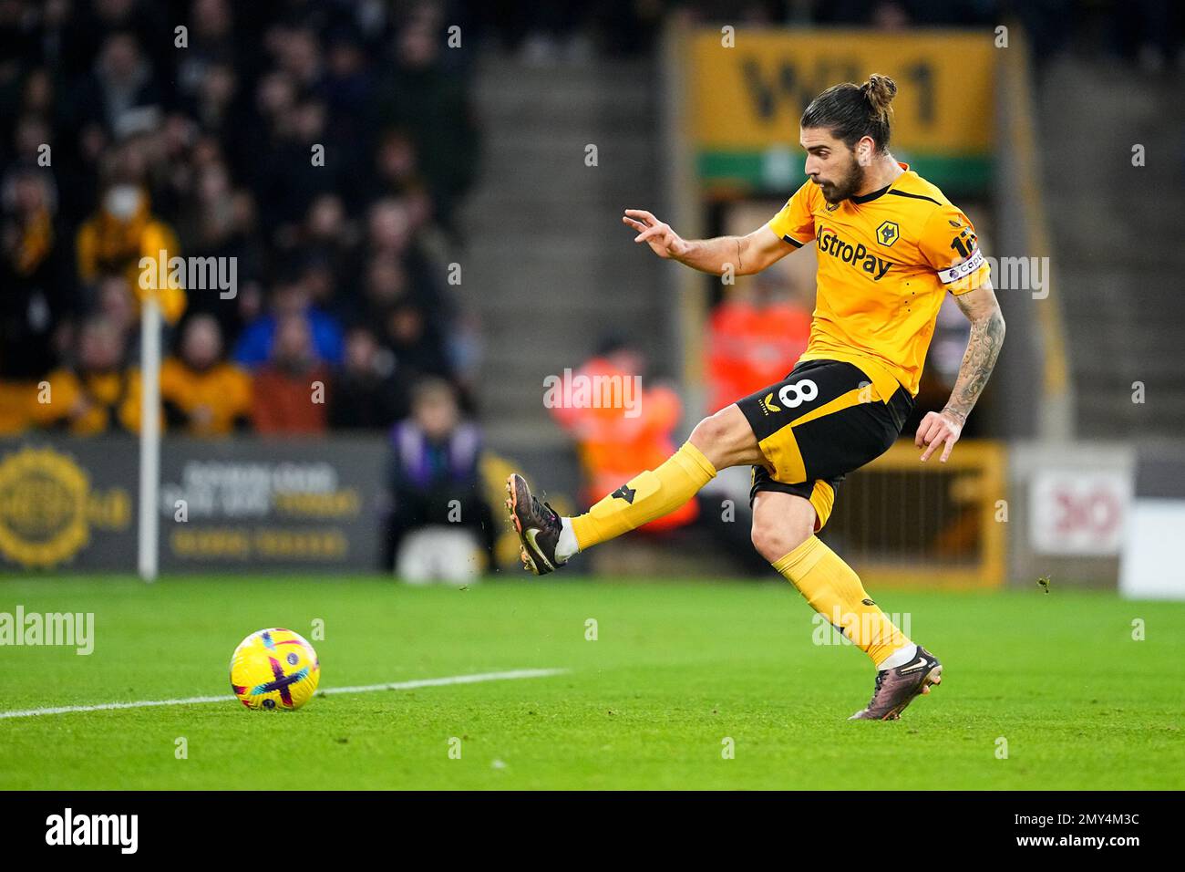 Wolverhampton, UK. 4th Feb 2023. Ruben Neves of Wolverhampton Wanderers ...