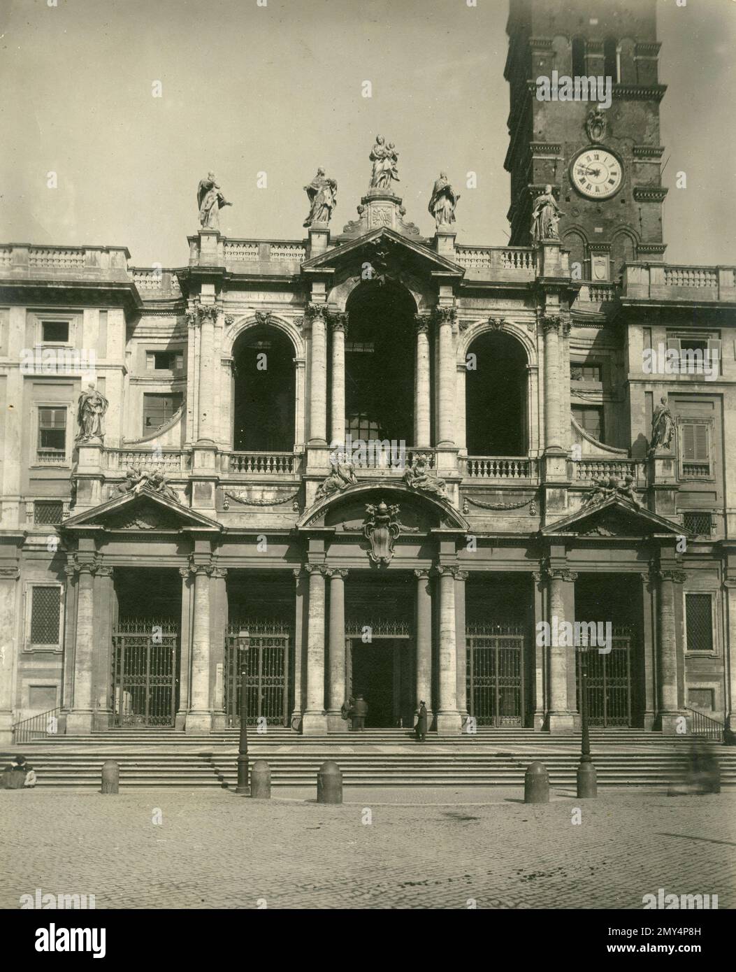 Detail of the facade of the Santa Maria Maggiore church, Rome, Italy ...
