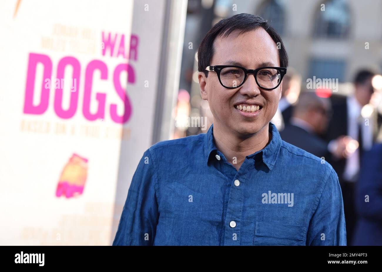 Writer Stephen Chin arrives at the Los Angeles premiere of "War Dogs ...