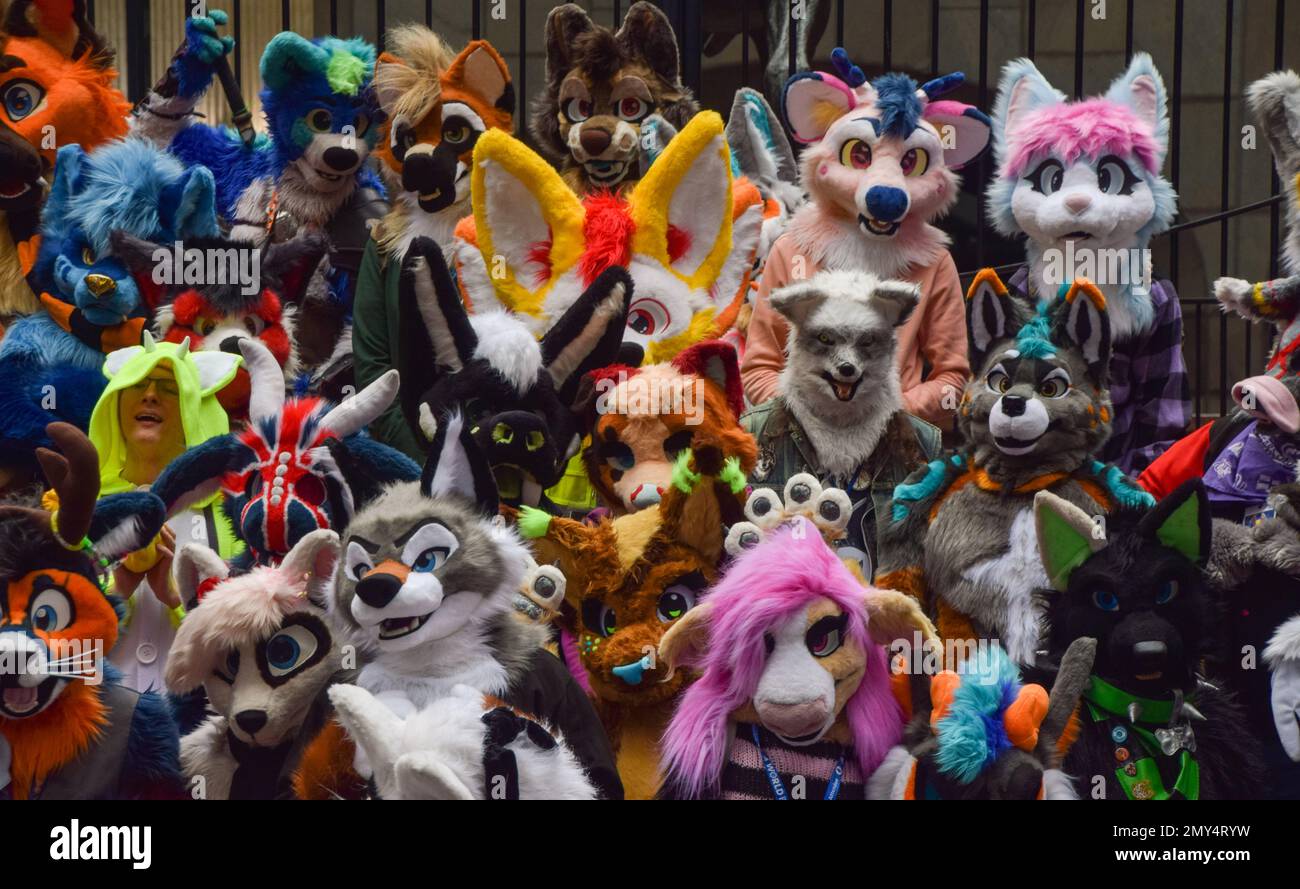London, UK. 4th February 2023. Furries, people who like to wear ...