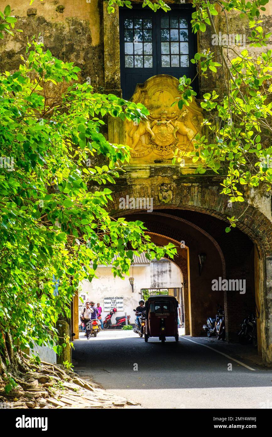 The walled town with it's Dutch fort, ramparts and bastions .Galle, Sri ...