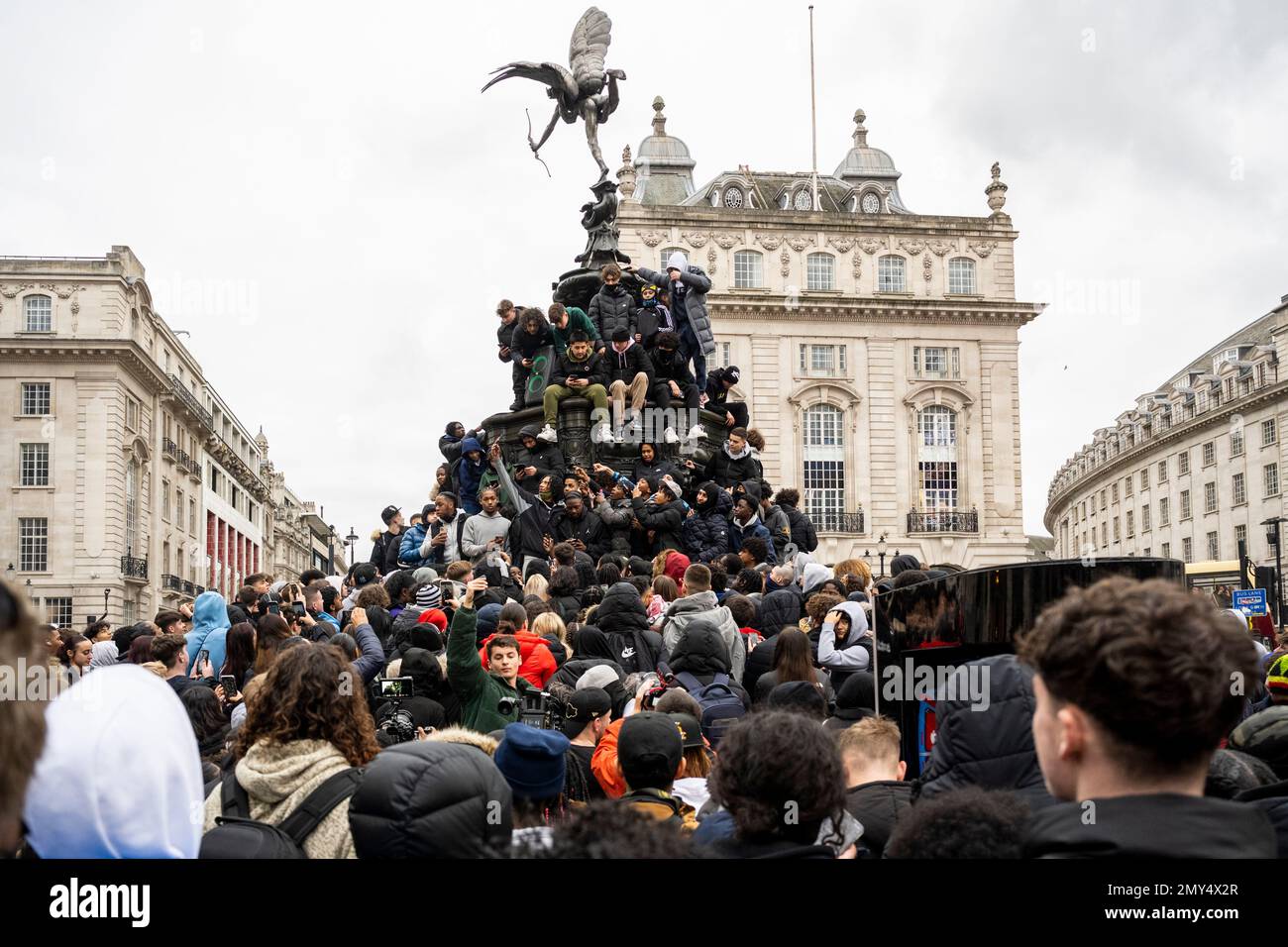 London, UK. 4 February 2023. Digga D, a drill rapper, makes a stealth ...