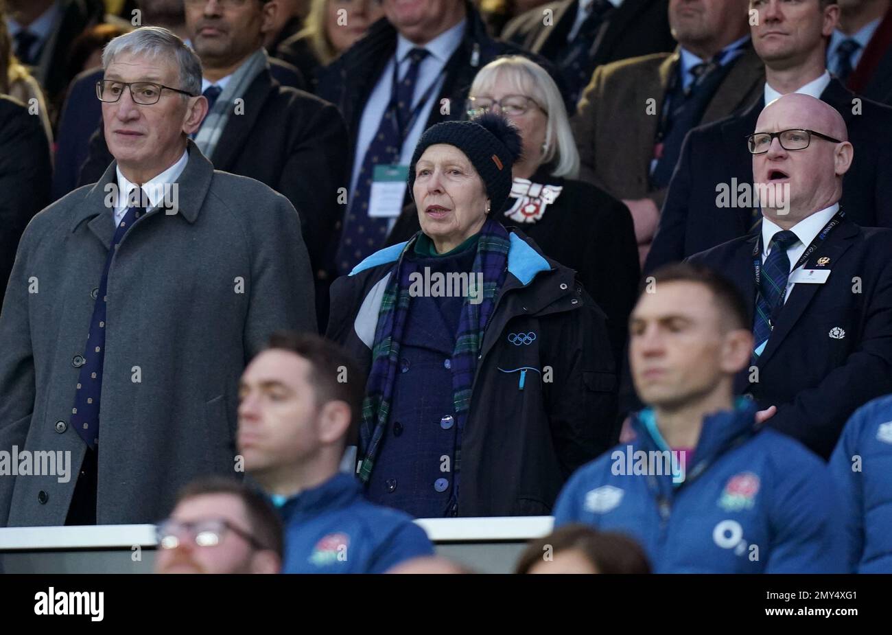 Princess anne rugby scotland v england hi-res stock photography and ...